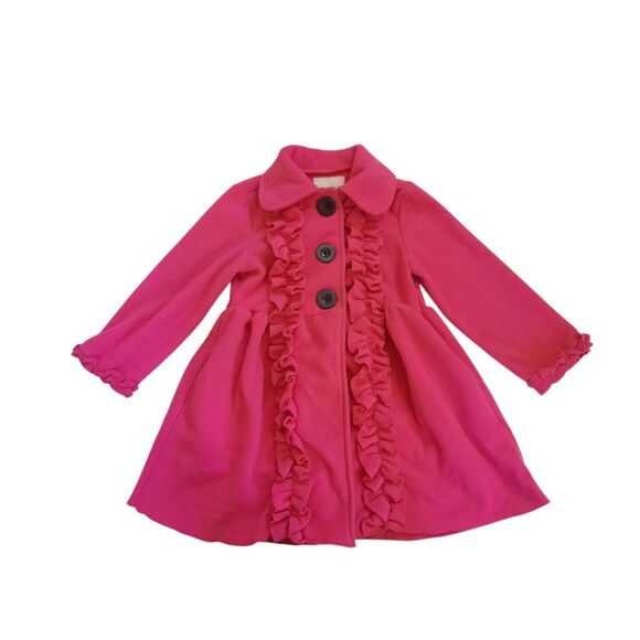 Copper Key | Jackets & Coats | Copper Key Girls Fleece Ruffled Pea Coat ...